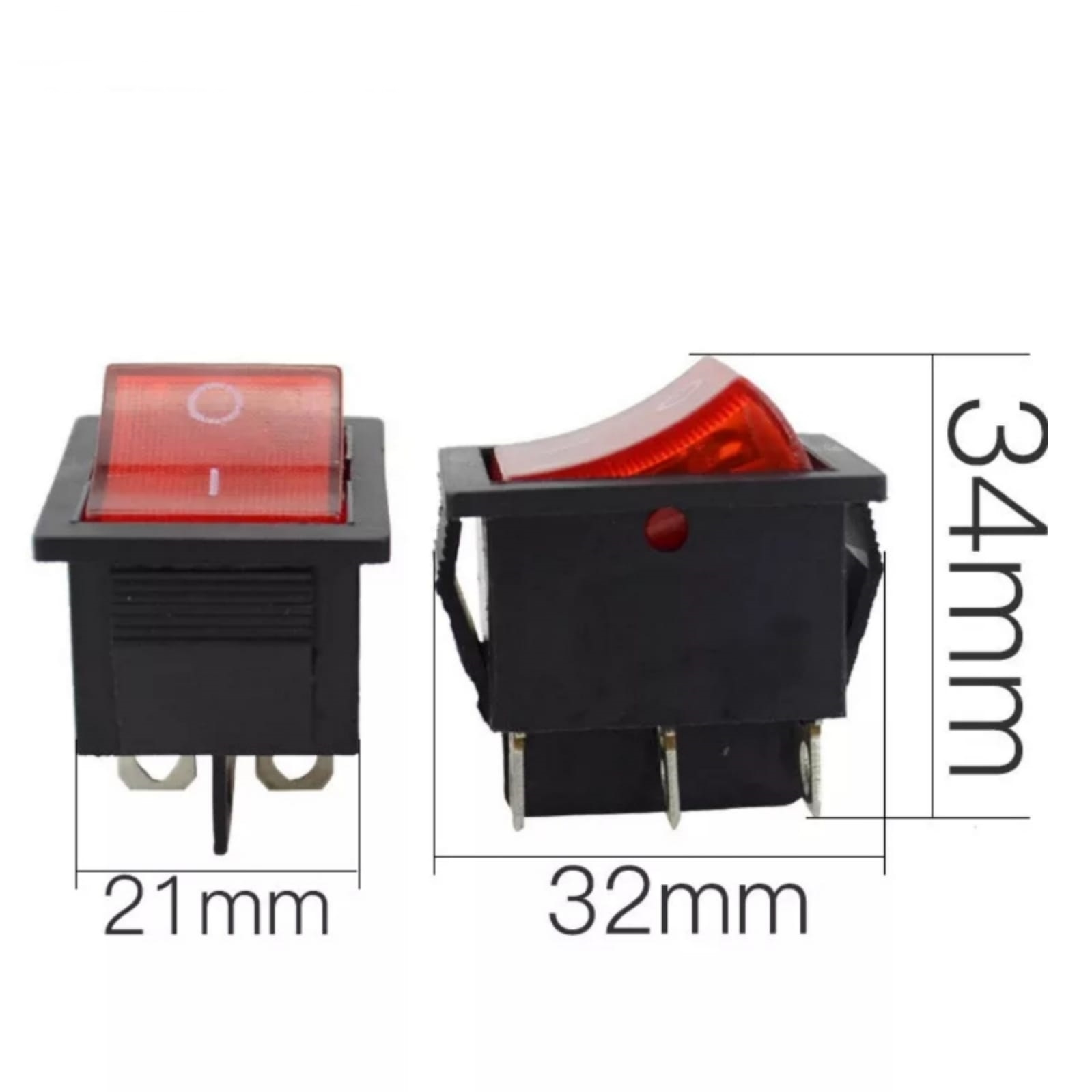 Ic-104 Geniş Kırmızı Işıklı Anahtar On-Off 4P 10 Adet Fiyatları ve ...