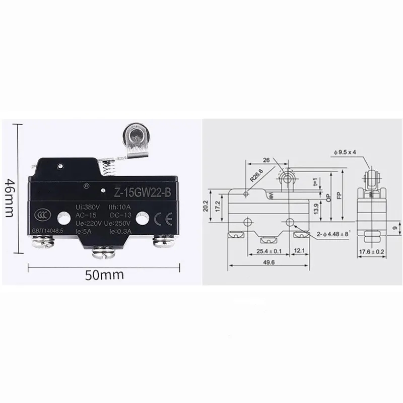 Lmz15-gw22-b Z-15gw22-b Kısa Makaralı Limit Switch Fiyatları ve Özellikleri