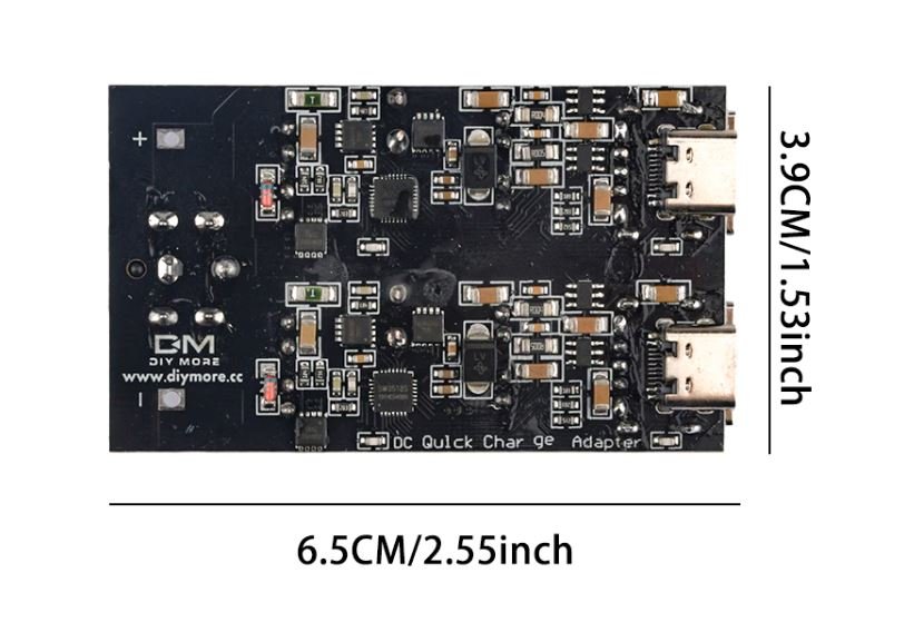 Qualcomm QC4 + QC4 Q3.0 Type C 6-32V Hızlı Şarj Devresi - 2 Kanal ...