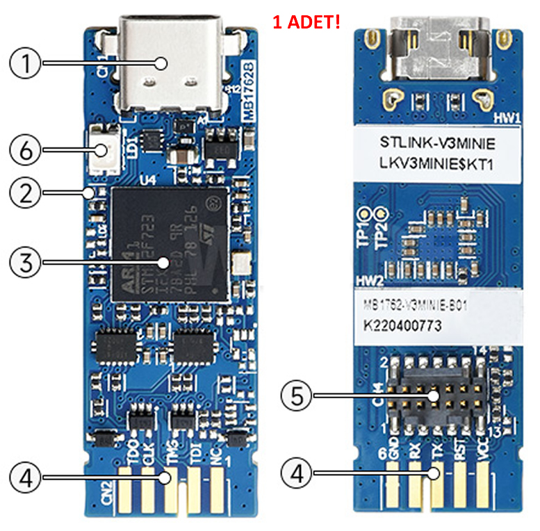 ST ST-LINK V3 MINIE STM32 JTAG SWD Debugger Programmer Probe Type C ...
