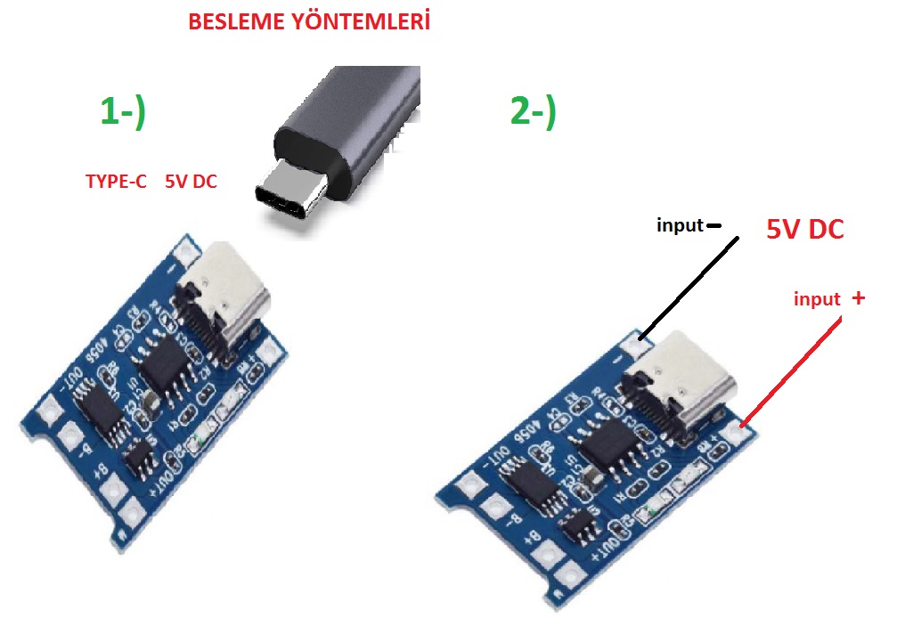 Tp4056 Type-C Usb 1S 3.7V Li-İon Pil Şarj Devresi (10 Adet) Fiyatları ...