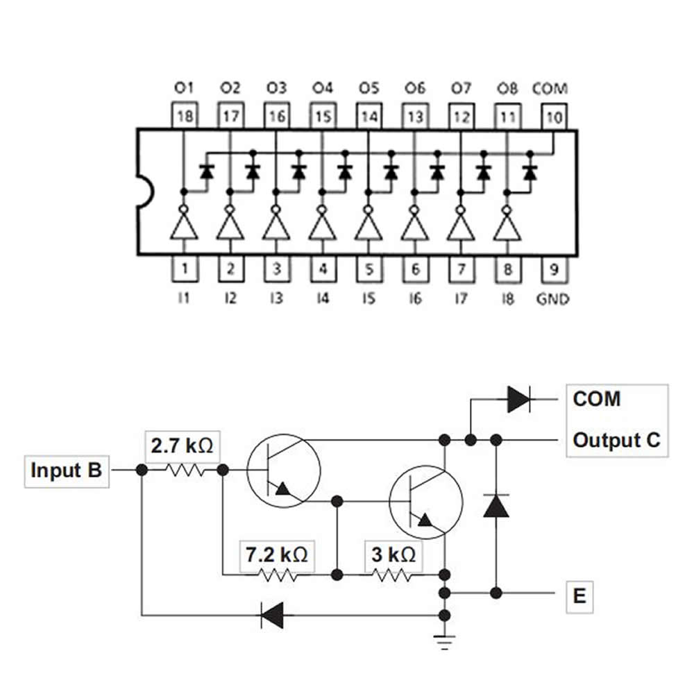 ULN2803A NPN 8 Adet Darlington Transistör Sürücü Entegre Modülü Bjt ...