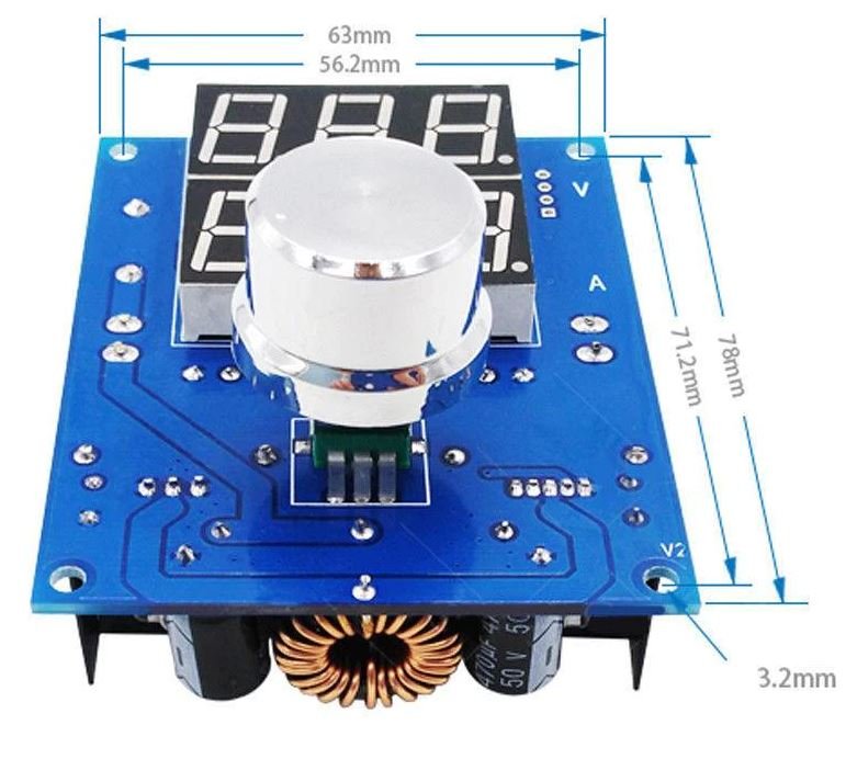 XH-M403 8A Ekranlı Voltaj Düşürücü Regülatör Kartı - XL4016 Fiyatları ...