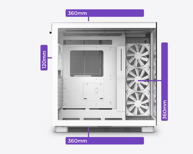 Nzxt H Series H9 Flow CM-H91FW-01 Atx Mid Tower Gaming Oyuncu Kasa ...