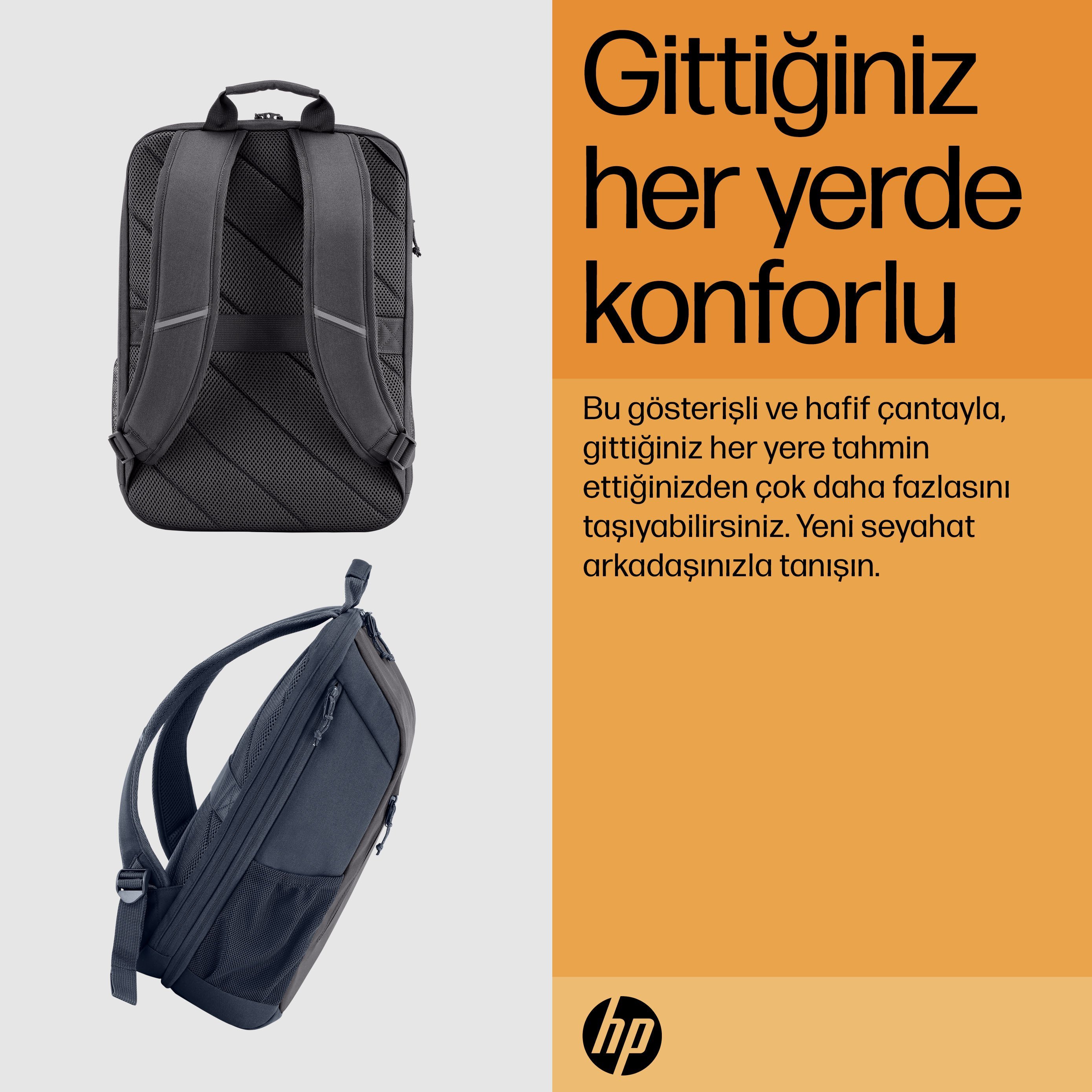 HP 6B8U6AA Travel 15.6" Bilgisayar Sırt Çantası Demir Grisi Fiyatları ...