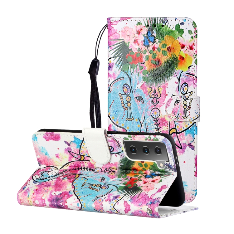 Samsung Galaxy S21 5g Yağ Kabartmalı Renkli Çizim Desen Yatay Çevirme ...