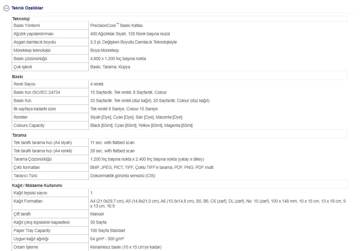 Epson Eco Tank L3550 Mürekkep Tanklı Fonksiyonlu Yazıcı Fiyatları ve ...