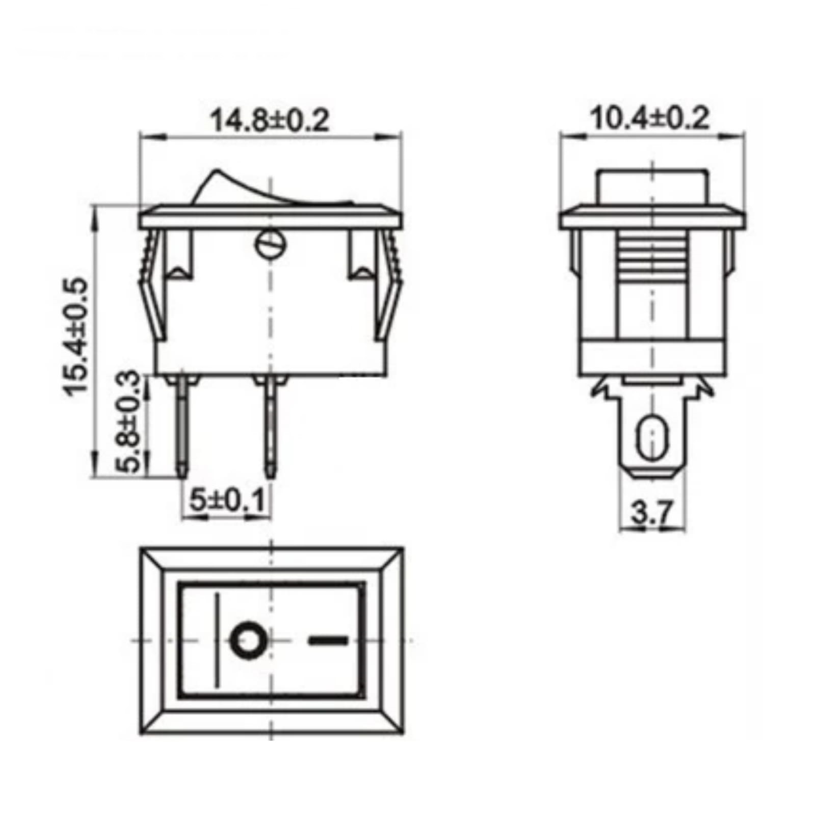 100 Adet Ic-125B Mini (S) Işiksiz Anahtar On-Off 2P Siyah Fiyatları ve ...