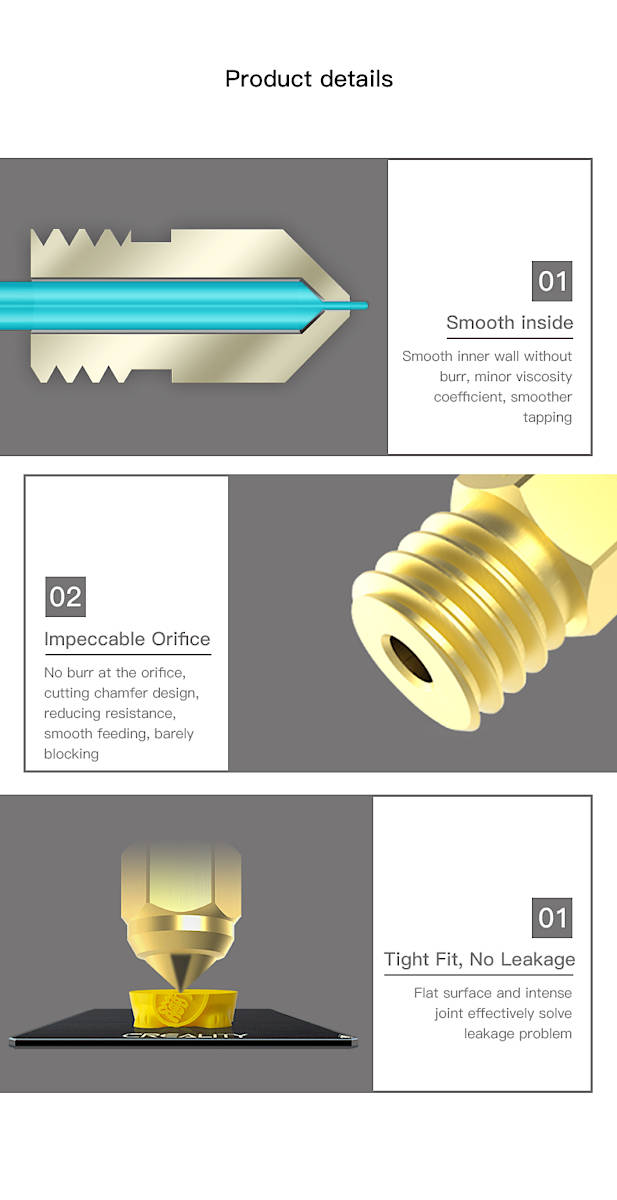 Creality MK-ST Nozzle Kit 5'li Fiyatları ve Özellikleri