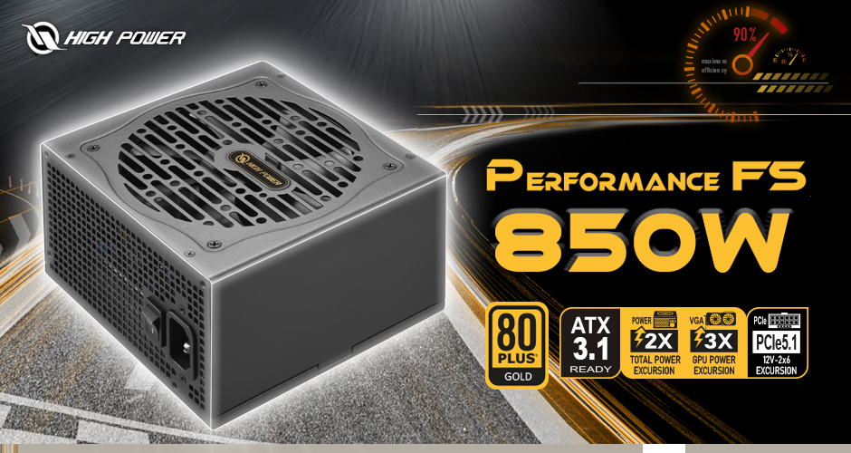 High Power Performance ATX 3.1 850W 80+ GOLD PCIe 5.1 ATX Güç Kaynağı ...