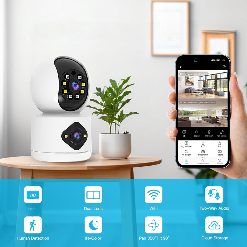 Çift Kameralı Fhd Iç Mekan Ptz Wifi Smart Kamera Yoosee Fiyatları ve ...