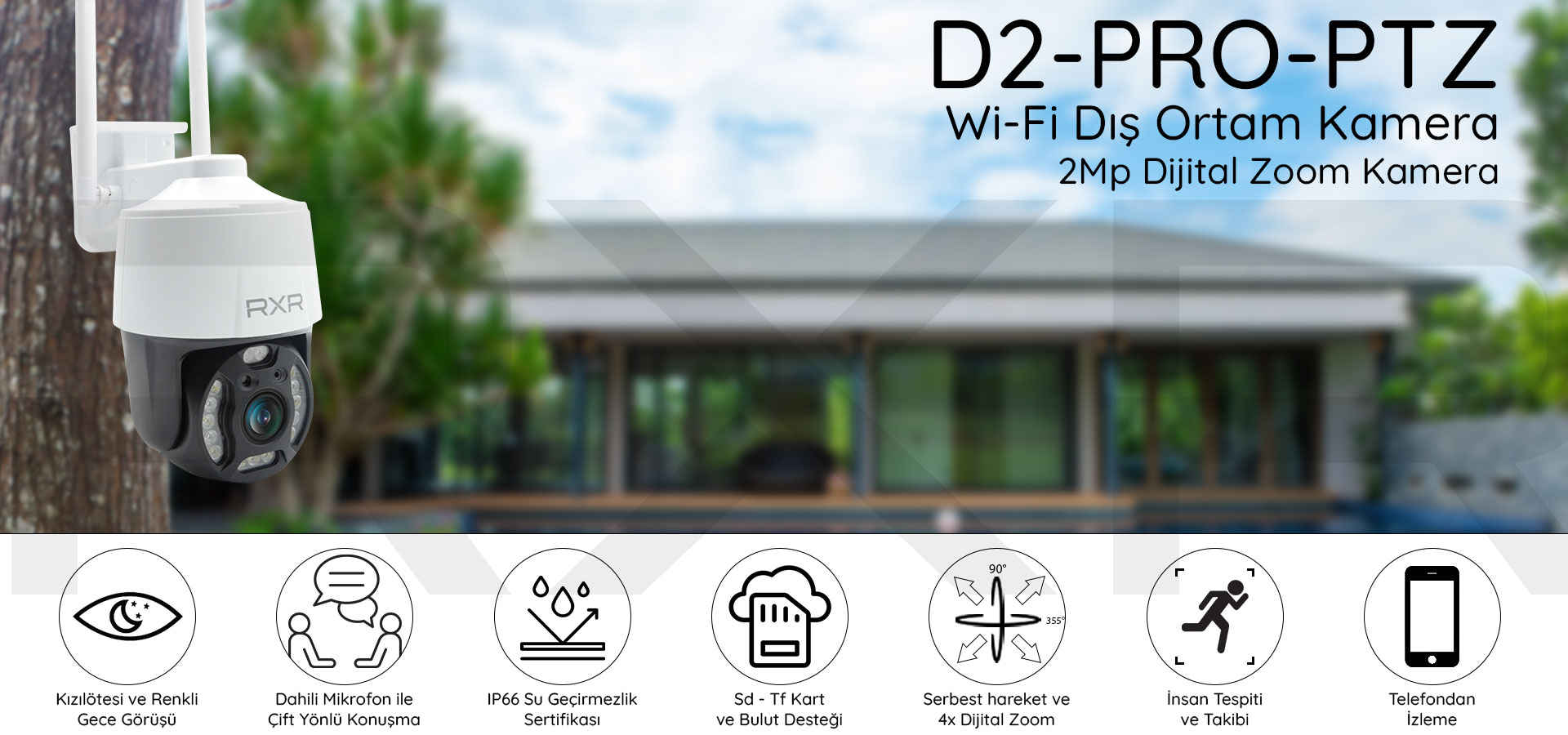 D2-PRO-PTZ Kablosuz Dış Ortam Gece Görüşlü Güvenlik Kamerası Fiyatları ...