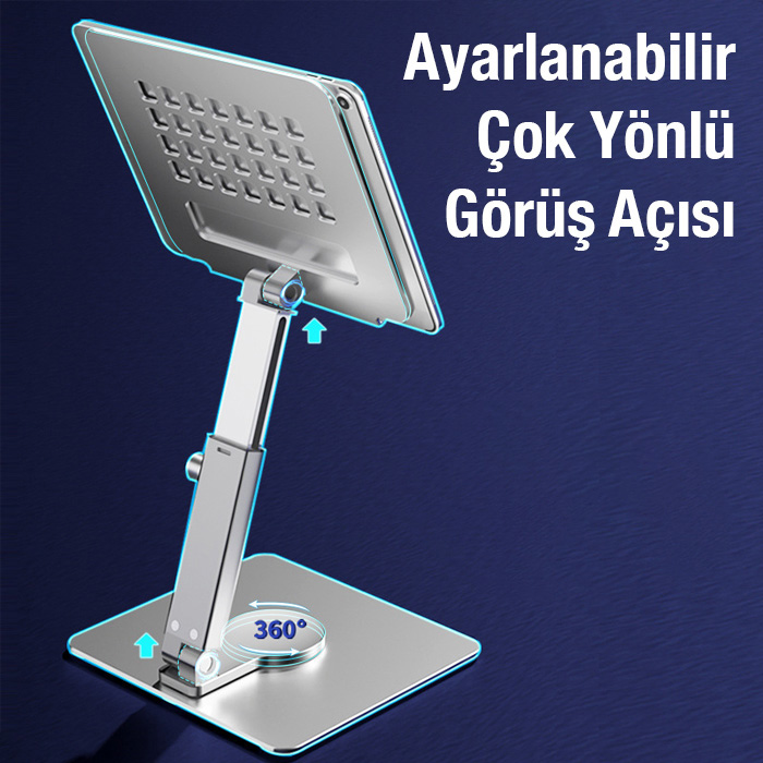 Ally H06 360 Dönebilen Yükseklik Ayarlı Masa Üstü Tablet Standı ...