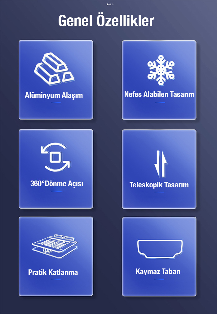 Ally H06 360 Dönebilen Yükseklik Ayarlı Masa Üstü Tablet Standı ...