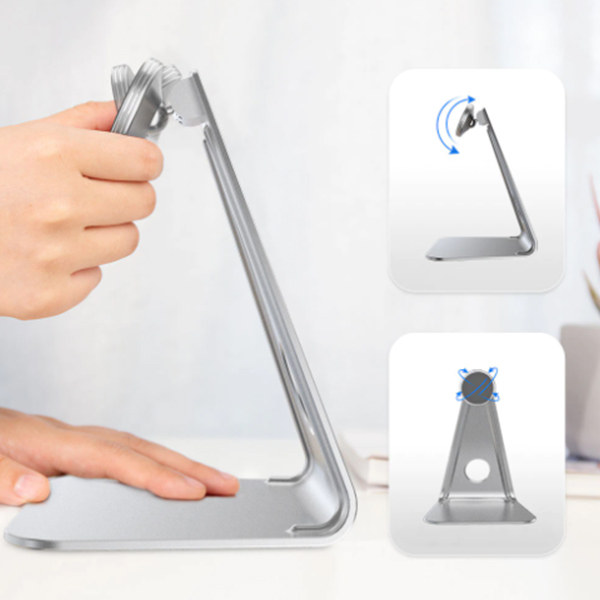 Ally Metal Masa Üstü Standlı Mıknatıslı Tablet Telefon Tutucu Gri ...