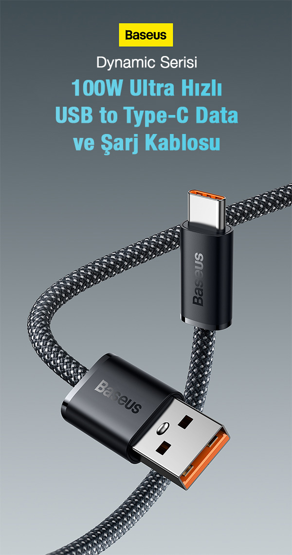Baseus Dynamic Series 100w Usb To Type-c Hızlı Şarj Kablosu 1 Me Fiyatları ve Özellikleri