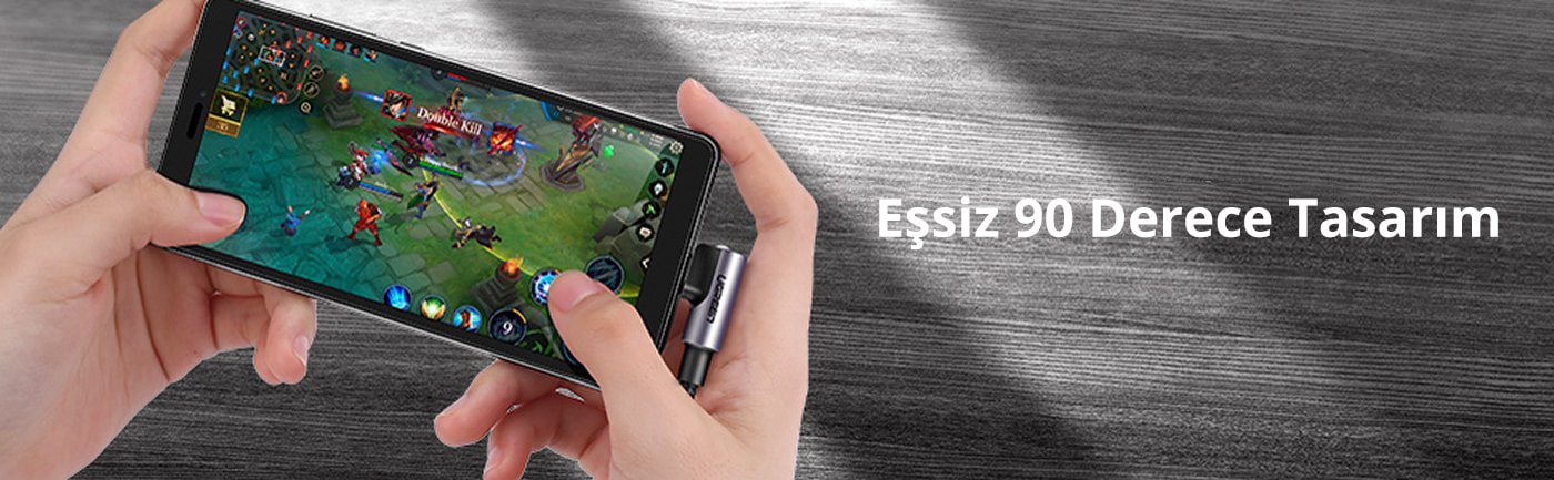 Ugreen Type-C to Type-C 100W 5A Örgülü 90 Derece Şarj Kablosu 2 M ...