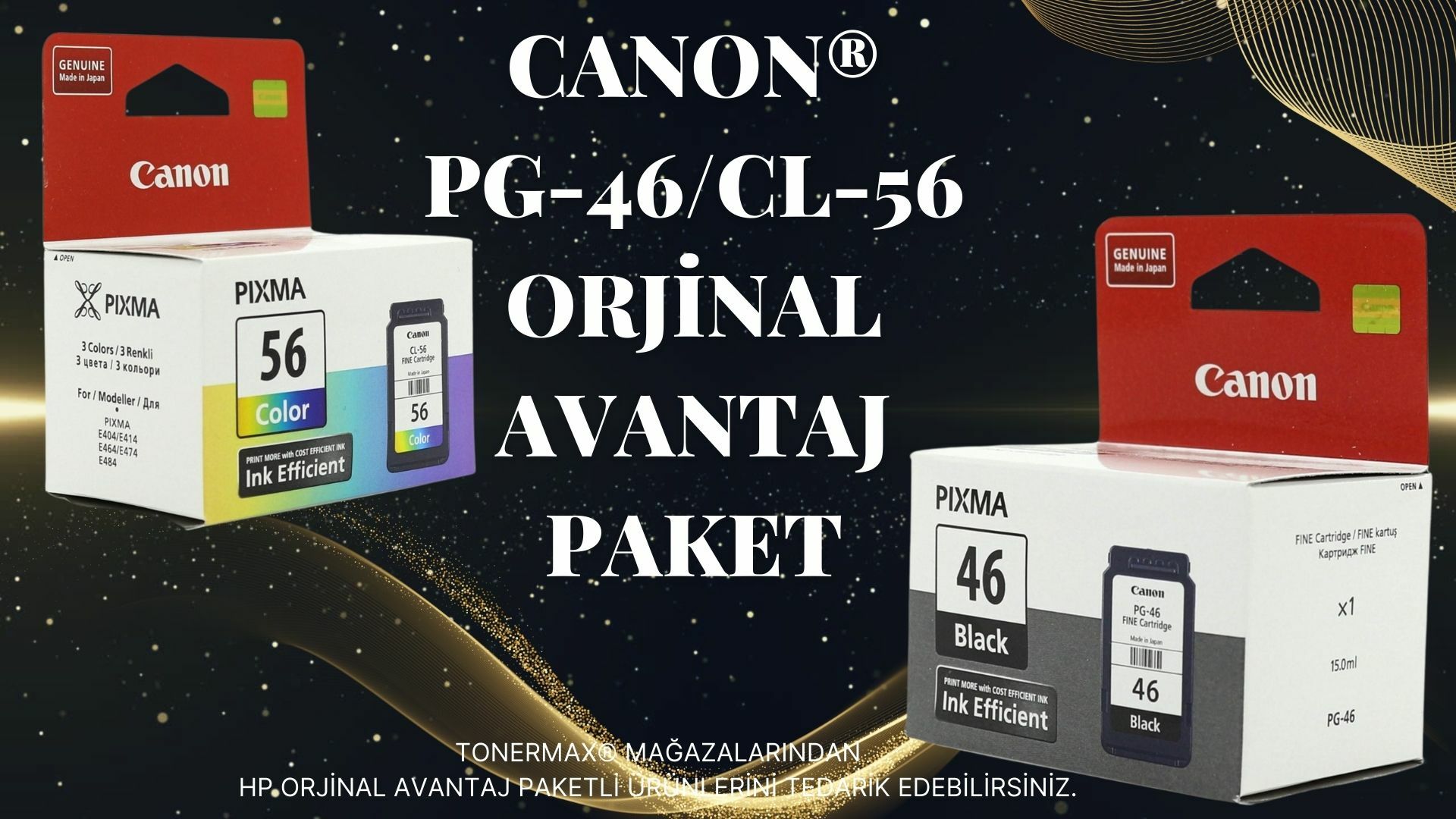 Canon Pixma E414 Kartuş / Canon PG46 / CL56 Avantaj Paket Kartuş ...