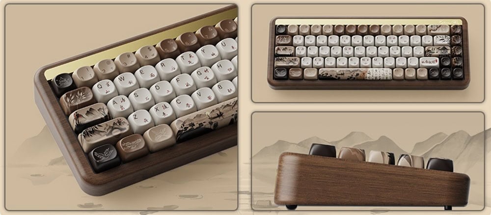 Akko MU01 Mountain Seclusion Rosewood Switch RGB Kablosuz Hotswap ...