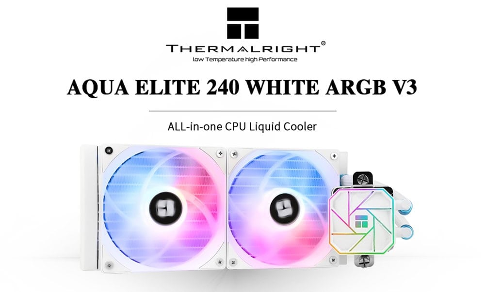 Thermalright Aqua Elite 240 Argb V3 Beyaz 240mm Sıvı İşlemci Soğutucu ...