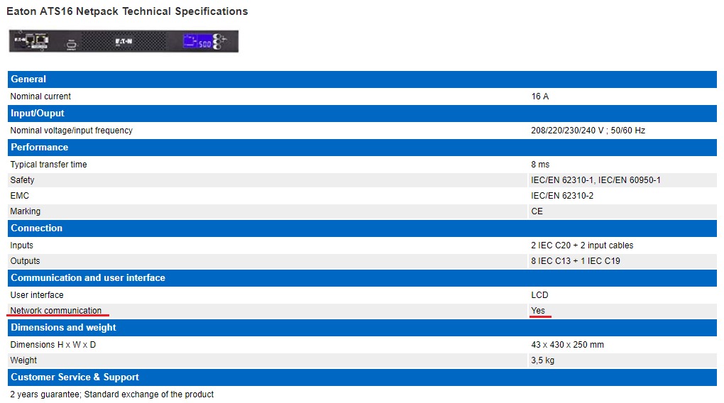 Eaton Ats 16A Automatic Transfer Switch Fiyatları ve Özellikleri