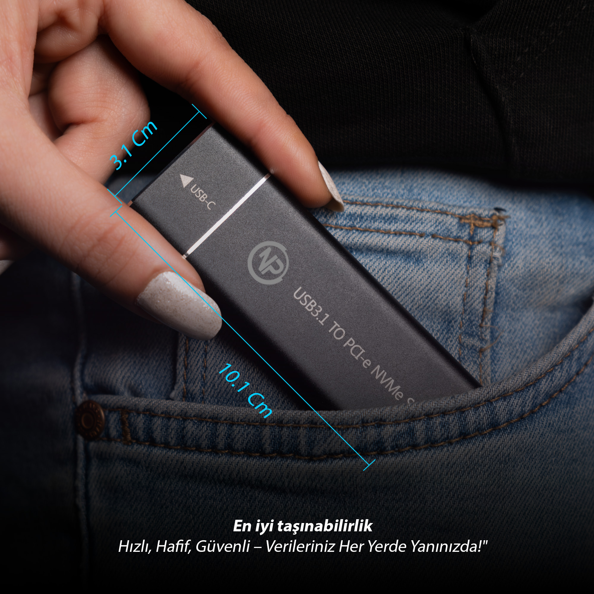 NPO DK02 Nvme M.2 900/1000MB/S 1 TB USB 3.1 Kablolu Taşınabilir Harici SSD Siyah Fiyatları ve ...