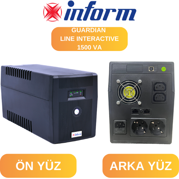 INFORM GUARDIAN 1500VA LED 2x12V/9AH LINE INTERACTIVE UPS 8790011 ...