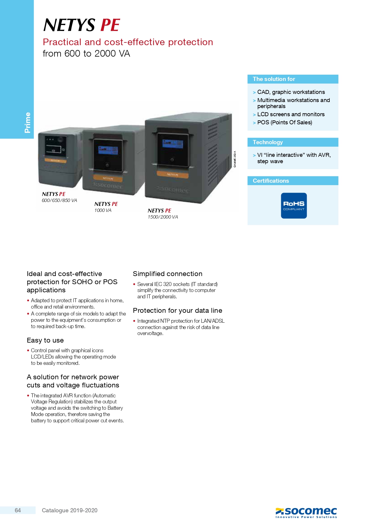 Socomec NPE-0650 650VA Line - Interactive UPS Kesintisiz Güç Kayn ...