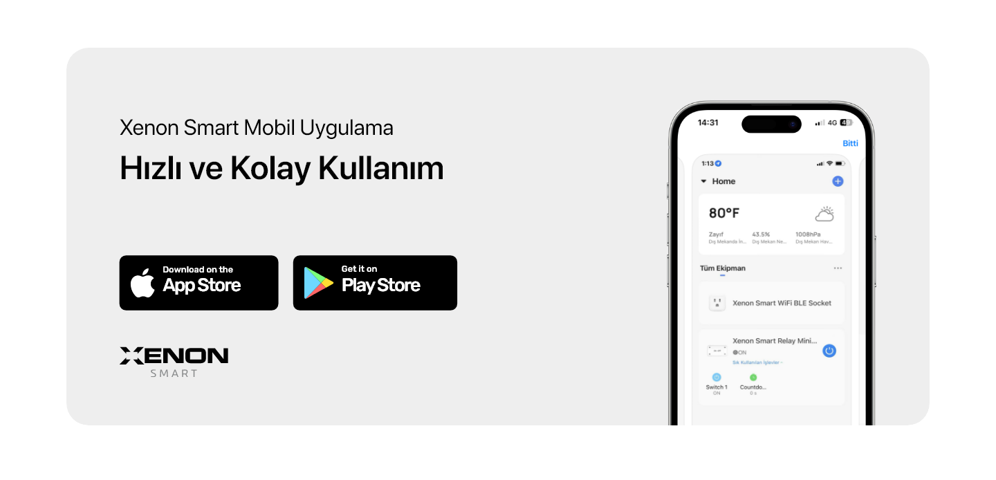 Xenon Smart Wi-Fi + Bluetooth Destekli Akıllı Kapı ve Pencere Sensörü ...