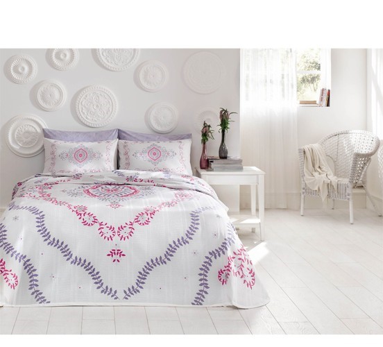 Taç Pike Takımı Claire Çift Kişilik V1 - Pembe Fiyatları ve Özellikleri