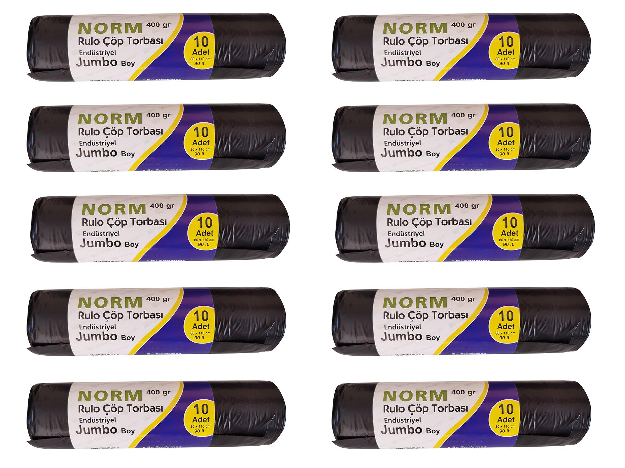 Norm Çöp Torbası - 2 Kat - 400 GR. - 80 x 110 Cm. - 10 Rulo Fiyatları ...