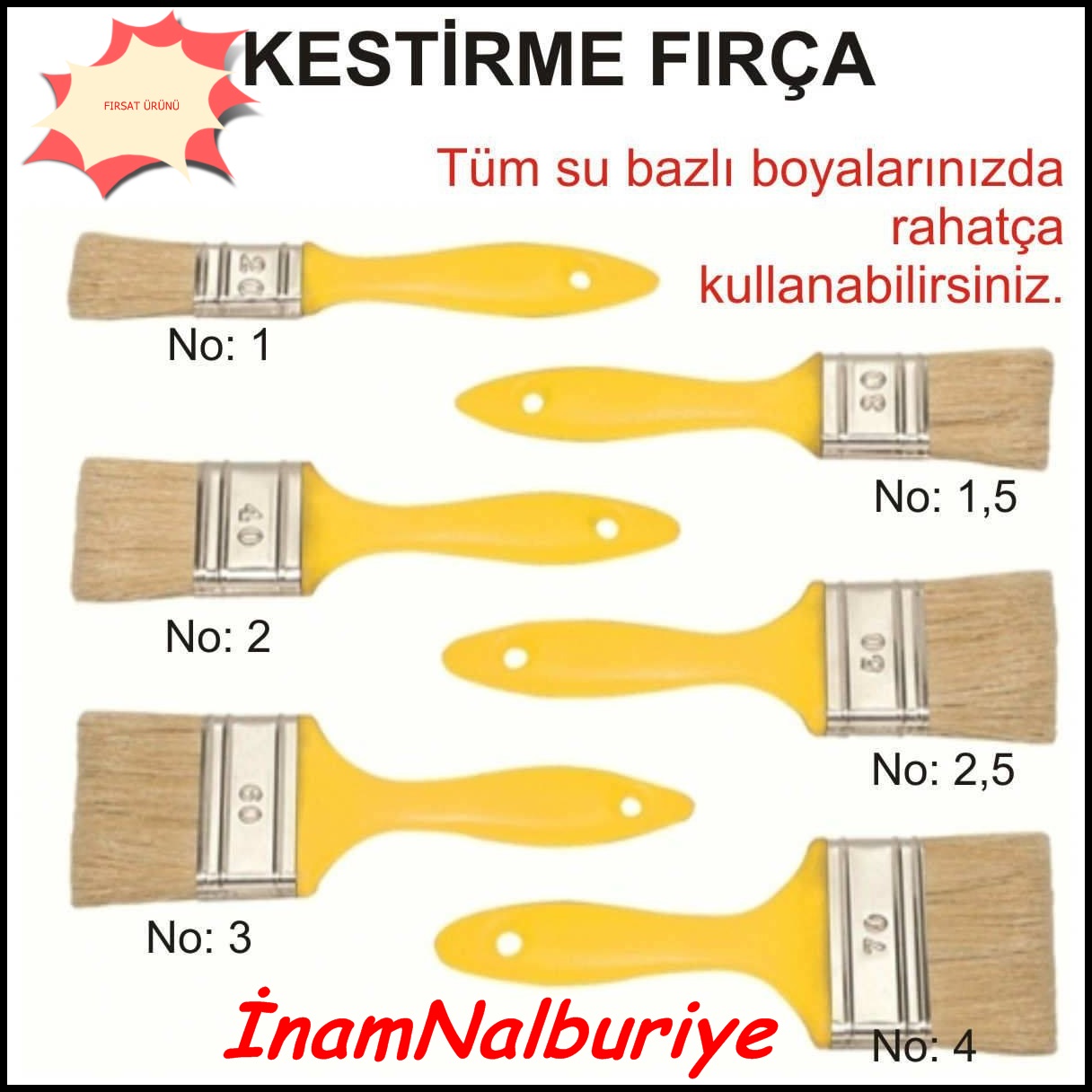 Kestirme Firça - 1.5 No Kestime Firça Fiyatları ve Özellikleri