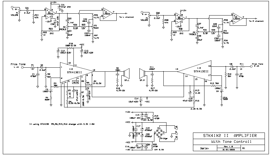 Ton Kontrollü Stk41X2 Serisi Amfi Devresi Stk4122-Stk4132 Fiyatları ve ...