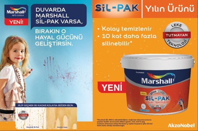 Marshall Sil-Pak Leke Tutmaz Duvar Boyası 2.5 Lt (461281177) Limon ...