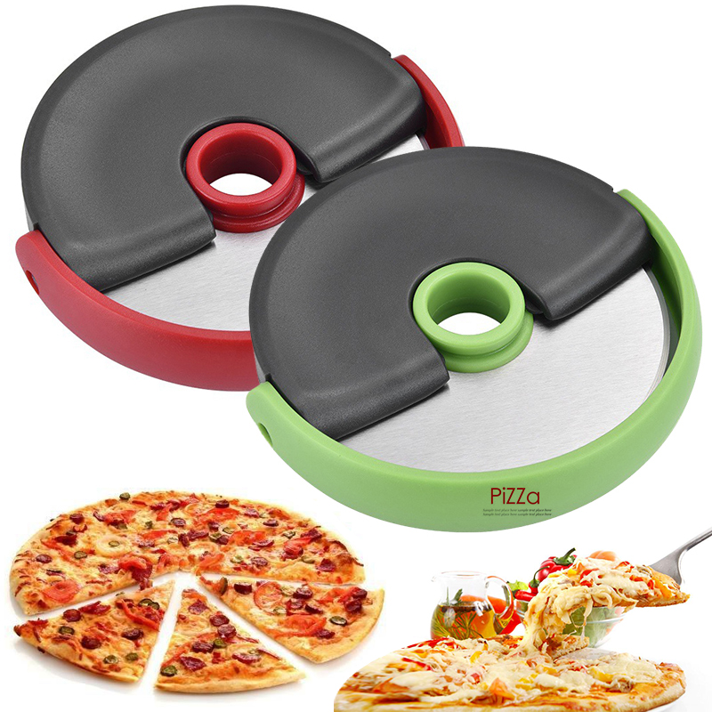 Paslanmaz Çelik Pizza Tekerlekleri Yuvarlak Şekil Pizza Kesici Plastik ...