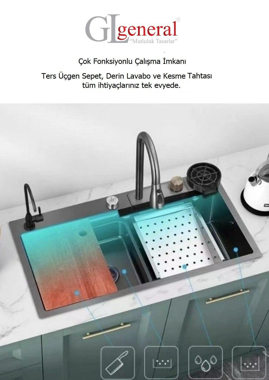 Gl General Akıllı Fonksiyonel Şelale Eviye Fiyatları ve Özellikleri