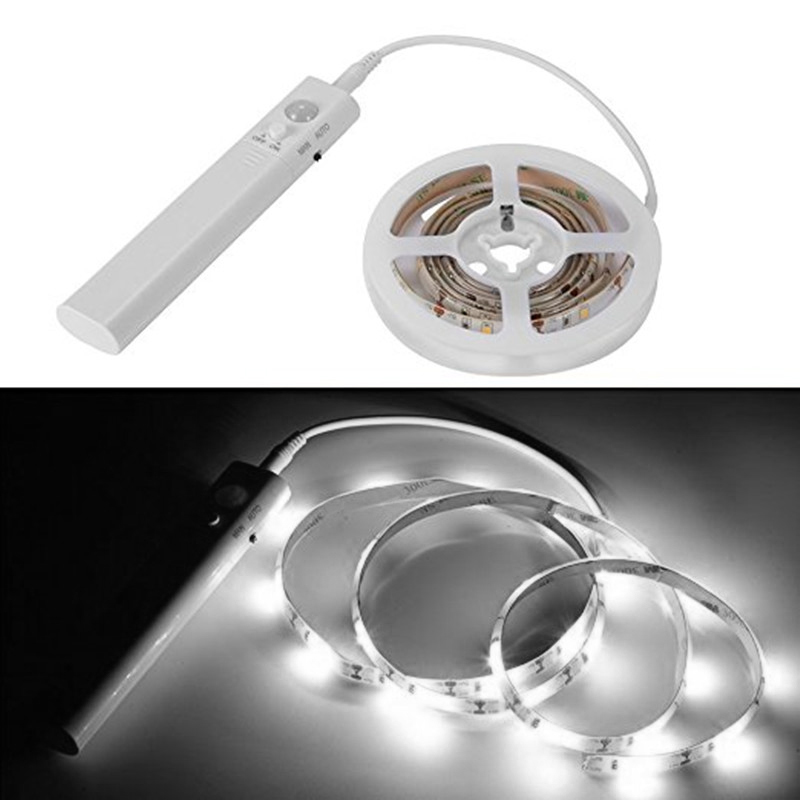 Cbtx 1m 30-led Işık Şeridi 5v Akülü Algılama Işığı Ev Banyo Dolabı ...