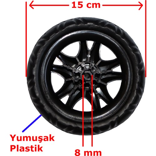 Tak Çıkar Pazar Araba Geçmeli Bebek Arabası Tekerleği 15 Cm 2Ad ...