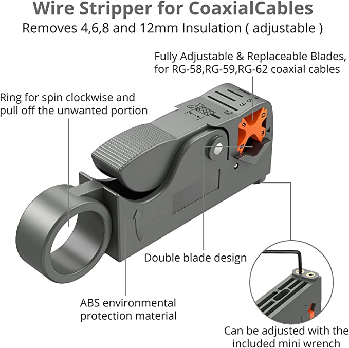 RG6/59 Kablo Soyucu - Kablo Açma Aparatı Fiyatları ve Özellikleri