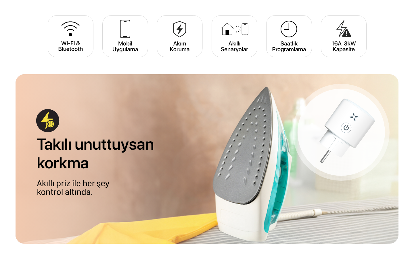 Xenon Smart Akıllı Akım Korumalı Enerji Ölçümlü Wi-Fi/Bluetooth Priz 3 ...