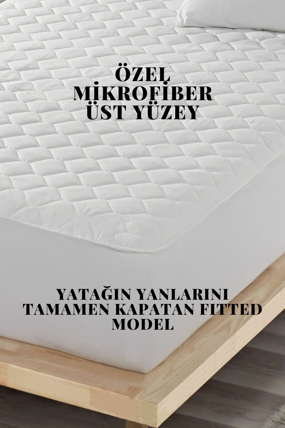 Ely Parker Sessiz Alez Yatak Koruyucu Kapitoneli Fitted Mikrofiber ...
