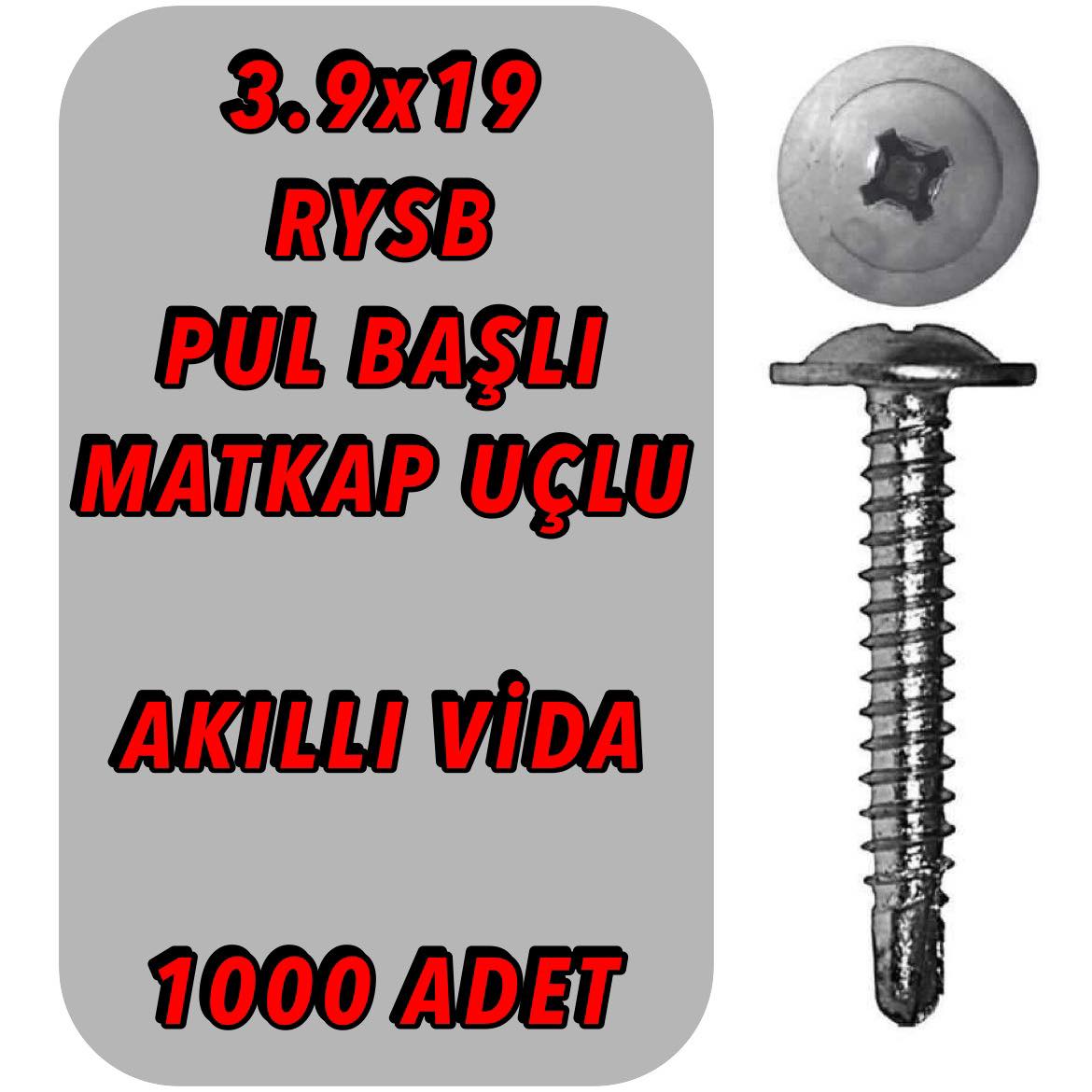 1000 Adet 3.9X19 Rysb Matkap Uçlu Akıllı Vida Pul Başlı Fiyatları ve ...