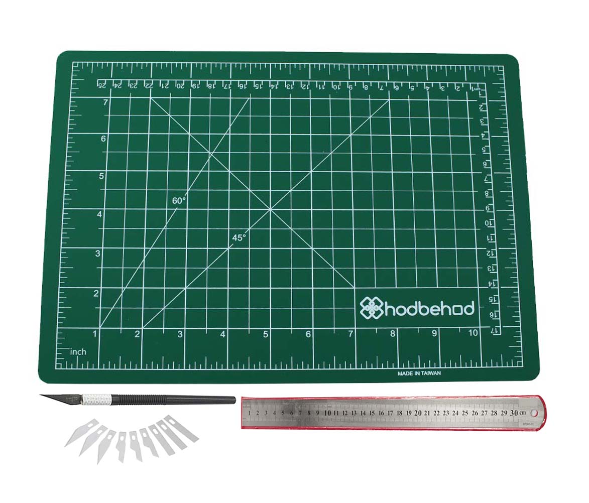 A4 Profesyonel Hobi Kesim Matı Seti Çift Taraflı Cutting Mat Set Yeşil ...