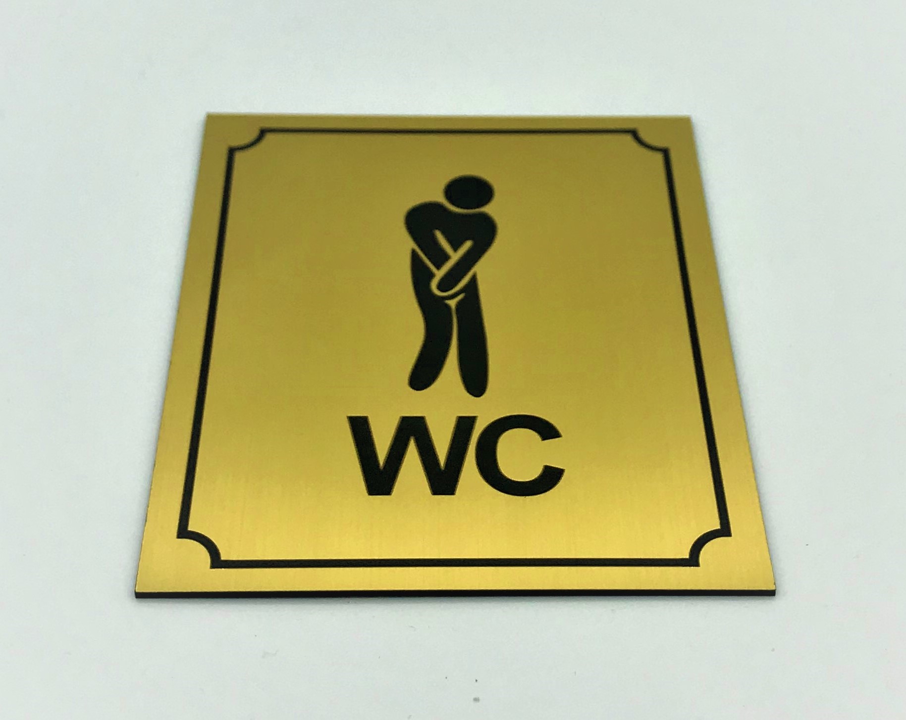 Wc Tuvalet Tabelası Bay Altın,Yönlendirme Levhası 10 Cm X 12 Cm ...