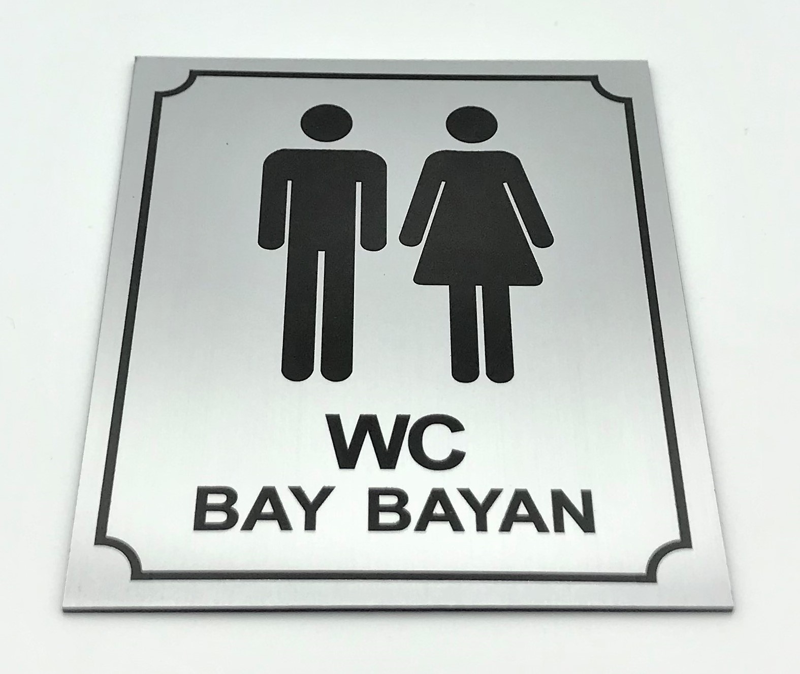 Wc Tuvalet Tabelası Bay Bayan, Yönlendirme Levhası 10 Cm X 12 Cm ...