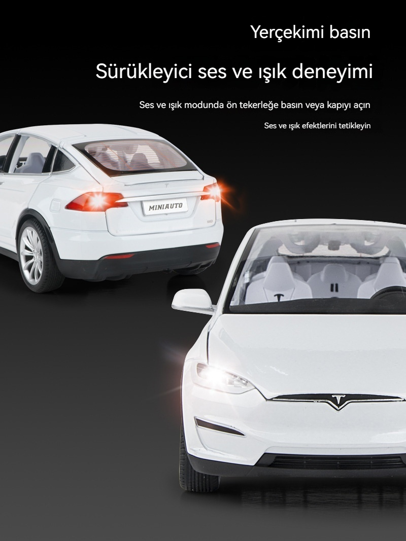 Jzcat Simülasyon 1:24 Tesra Modelx Yeni Enerji Alaşımlı Araba Modeli ...