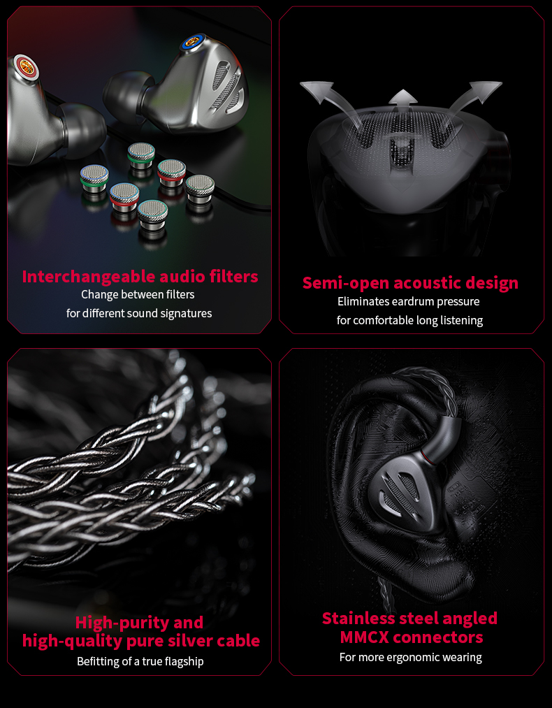 FiiO FH9 yüksek çözünürlüklü 1DD + 6BA sürücüleri kulak HIFI kula ...