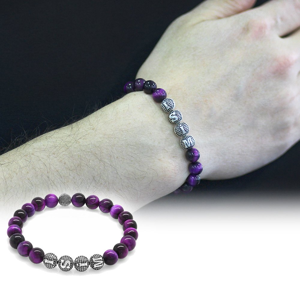 Mor Kaplangözü Metal Kombinli Kişiye Özel İsim Yazılı Küre Kesim ...