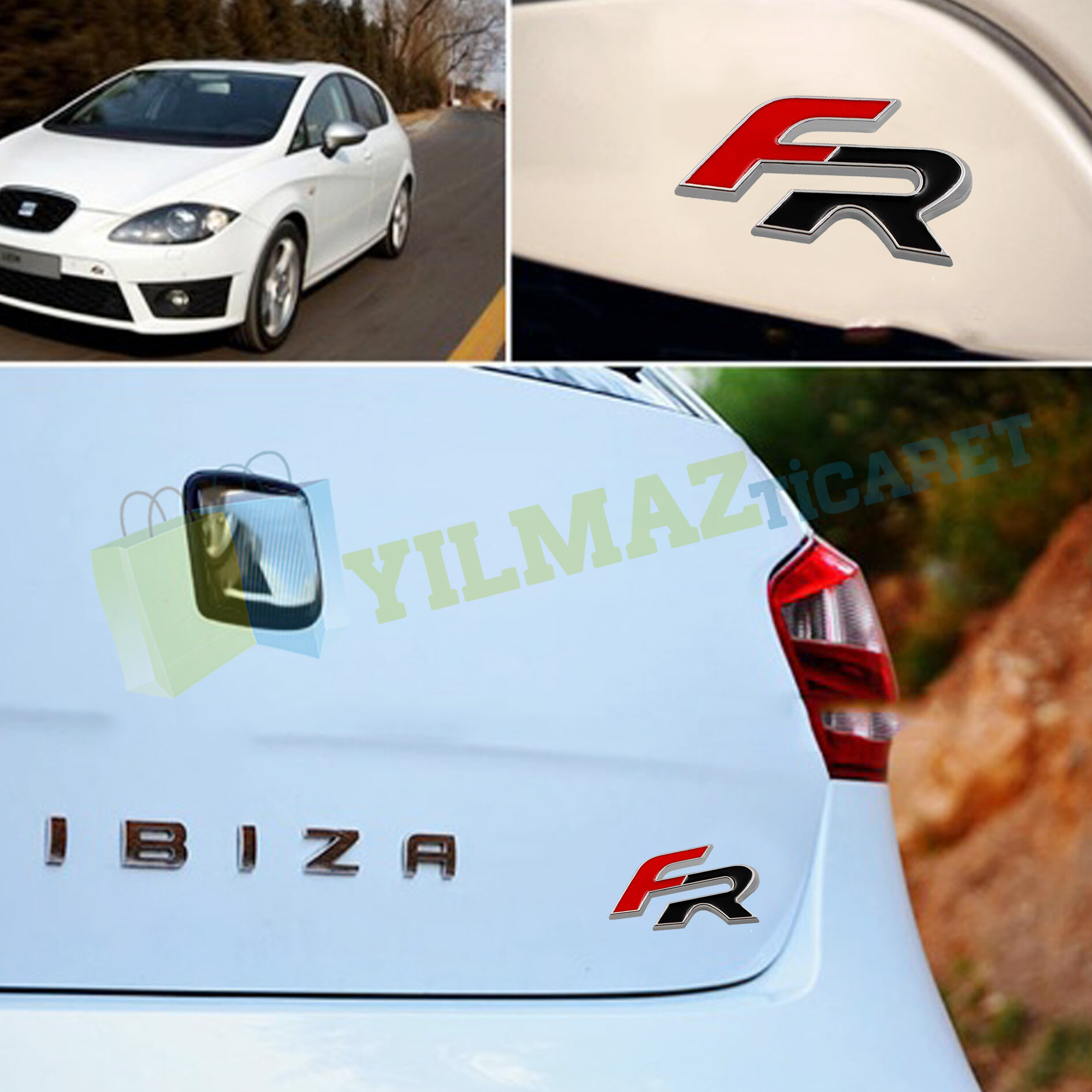 Seat Leon Ibiza Fr Logo Amblem Ön Arka Takım Paslanmaz Çelik Sibop ...