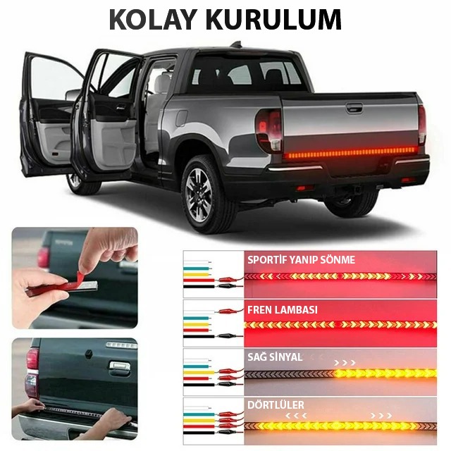 Araç Pick Up Off Road 4x4 Ok Yönlü Bagaj Altı Sinyal Ledi 120cm ...